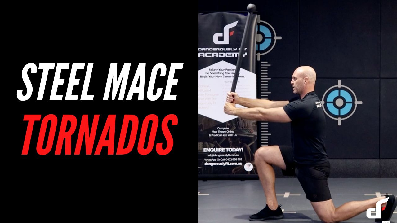 Steel Mace Tornados - 360 Lunge + Flag Press