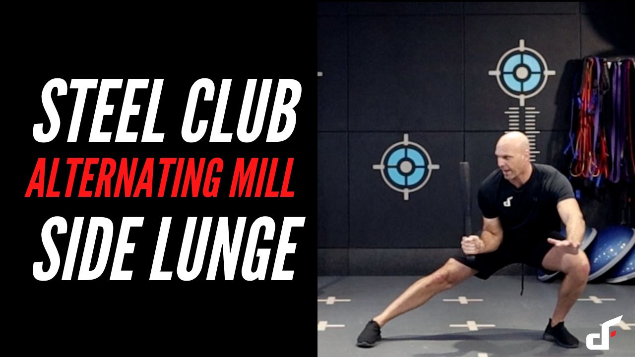 Steel Clubbell Alternating Mill to Side Lunge - Dangerously Fit