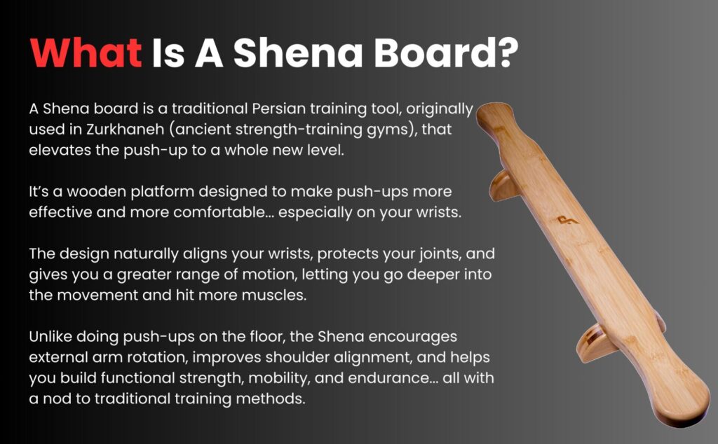 Shena Push Up Board - Bamboo Wood - Persian Press Ups