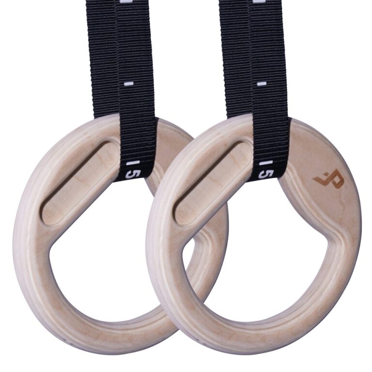Hangboard Gym Rings - Wood Olympic Gymnastic Rings + Straps